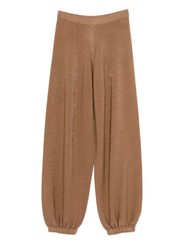 Fabiana Filippi Wool And Cotton Trousers - Brown