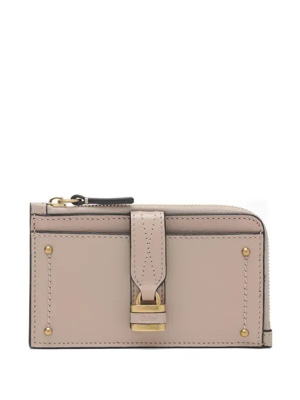 Chloé Paddington Leather Card Case - Pink