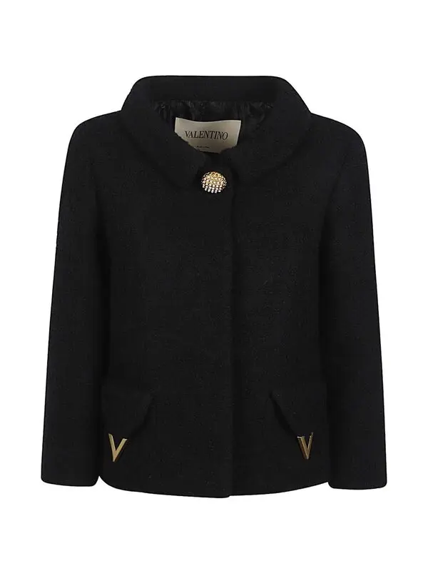 Valentino Garavani Vlogo Signature Wool Jacket - Black