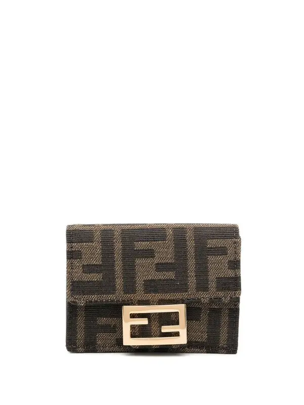 Fendi Baguette Micro Trifold Wallet - Brown
