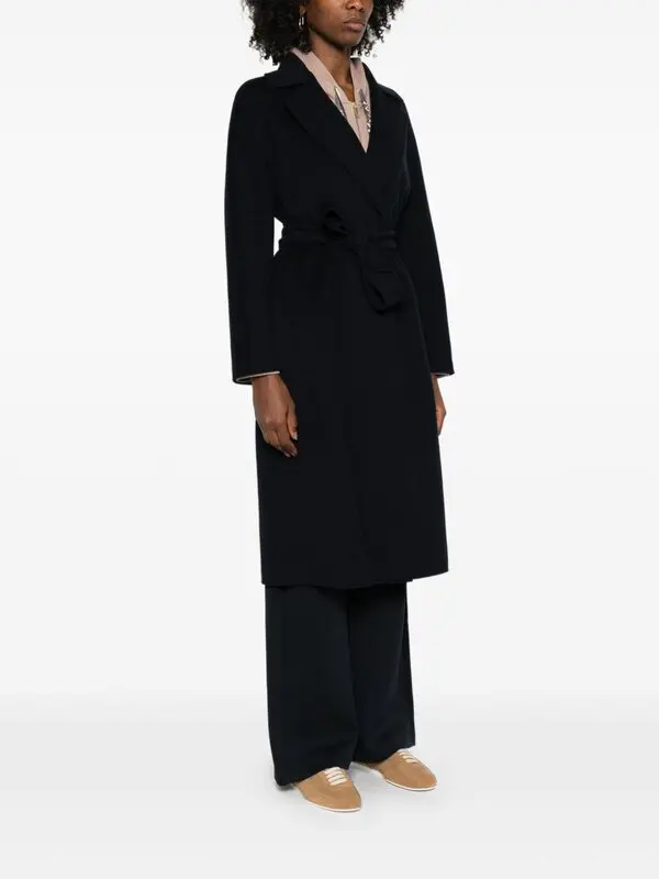 Max Mara Wool Long Coat - Blue