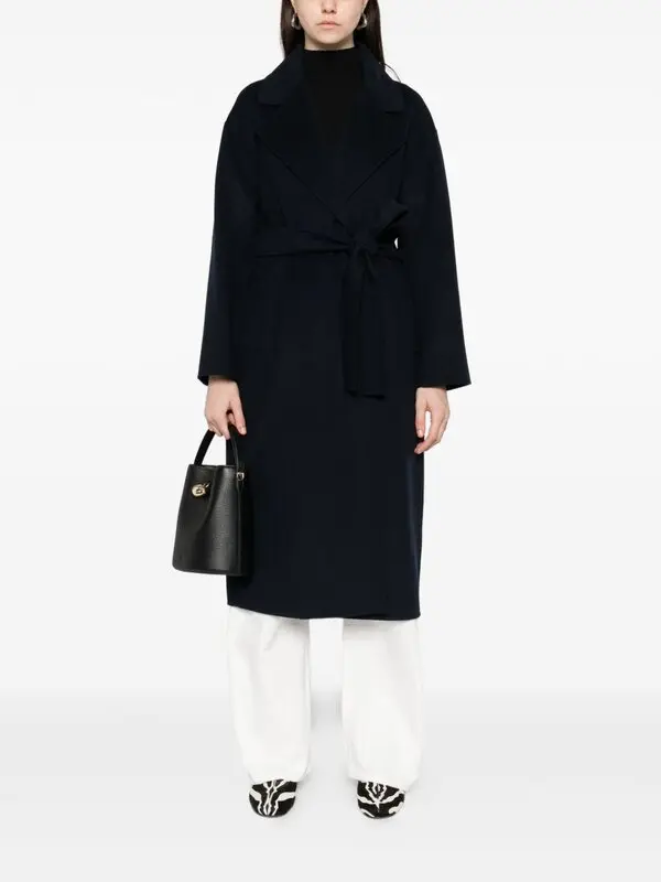 Max Mara Wool Long Coat - Blue