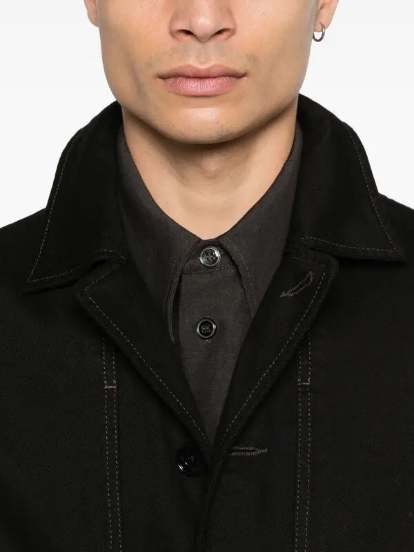 LEMAIRE Denim Cotton Jacket - Black