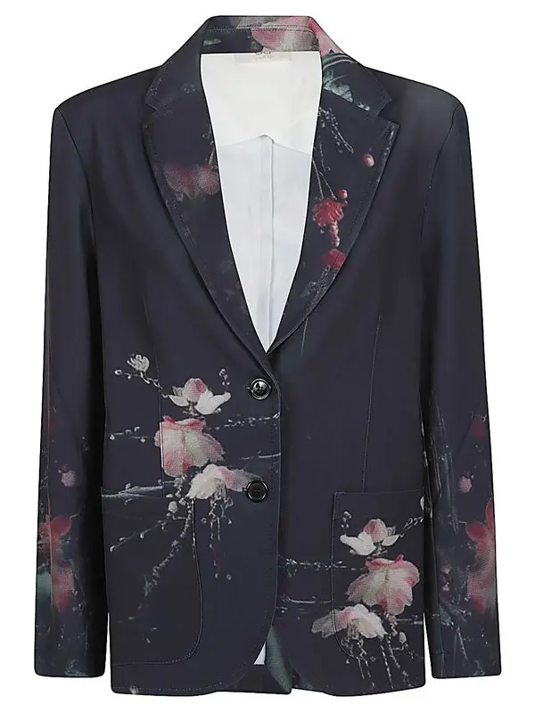 SISSIOTTOSTYLE Printed Single-breasted Blazer