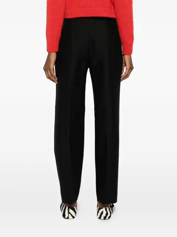 TOTEME Wool Slim Trousers - Black