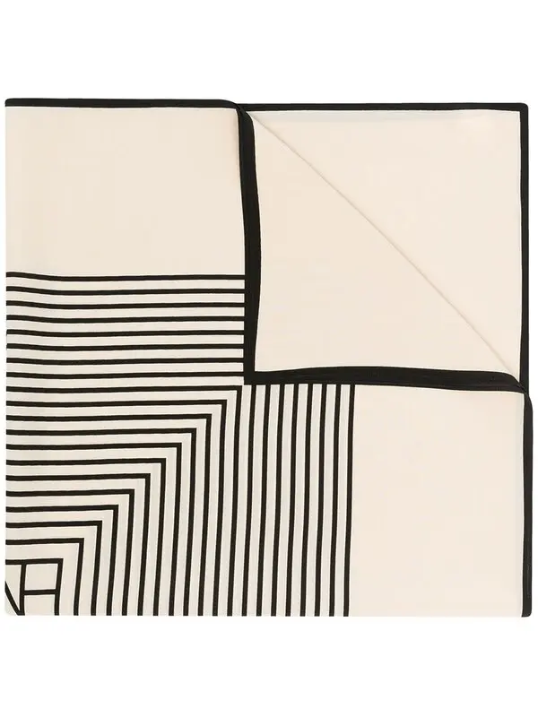 TOTEME Monogram Silk Foulard - White