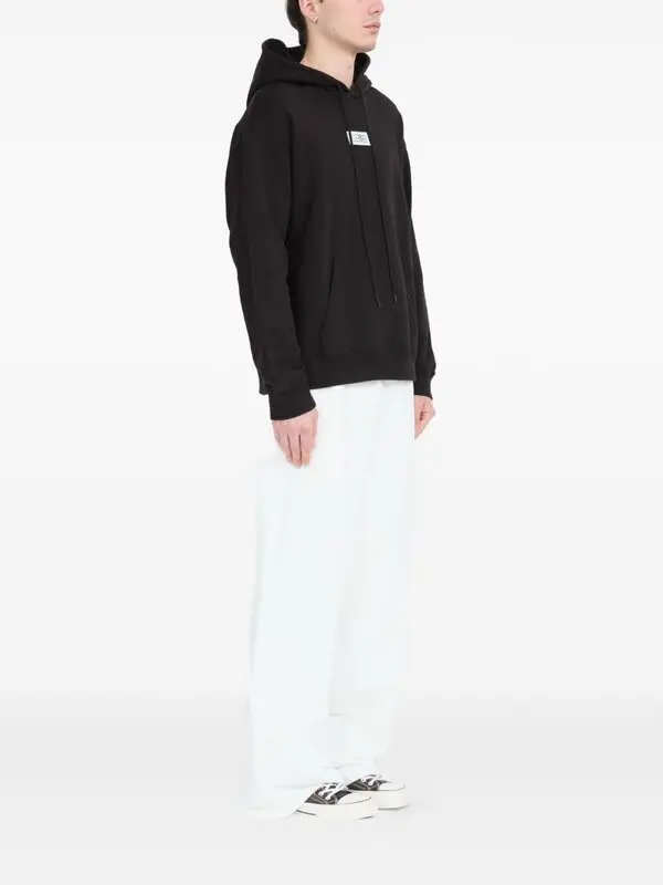 MAISON MARGIELA Logo Cotton Hoodie - Black