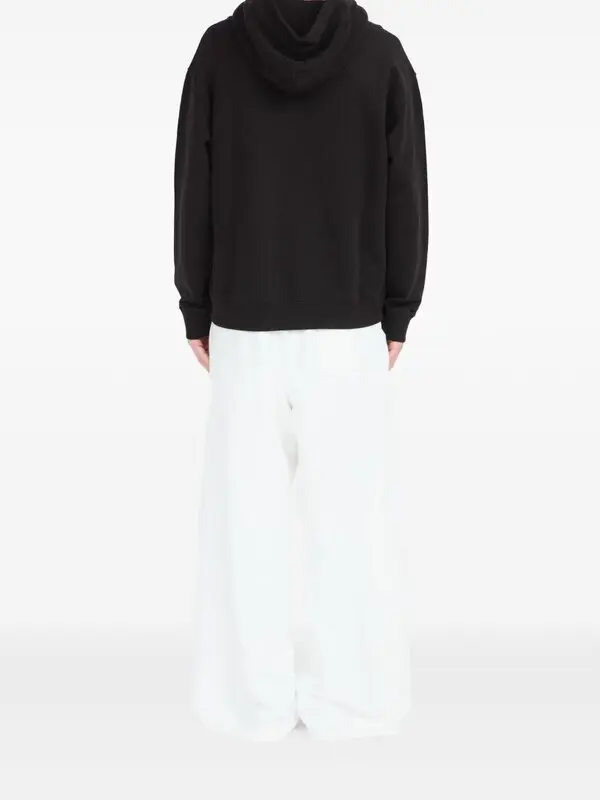 MAISON MARGIELA Logo Cotton Hoodie - Black