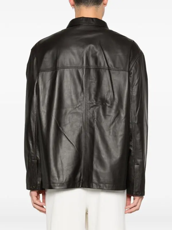 Emporio Armani Leather Jacket - Brown