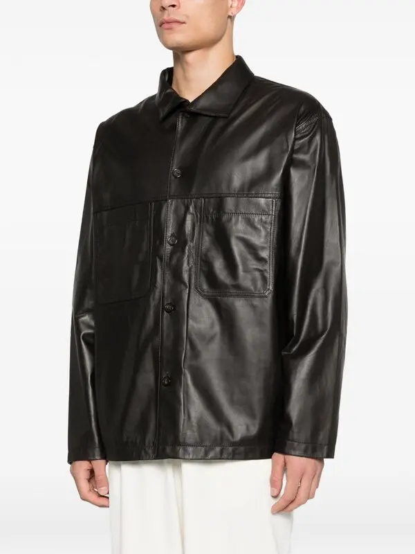 Emporio Armani Leather Jacket - Brown