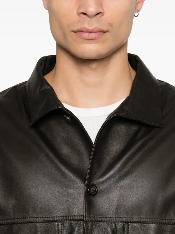 Emporio Armani Leather Jacket - Brown
