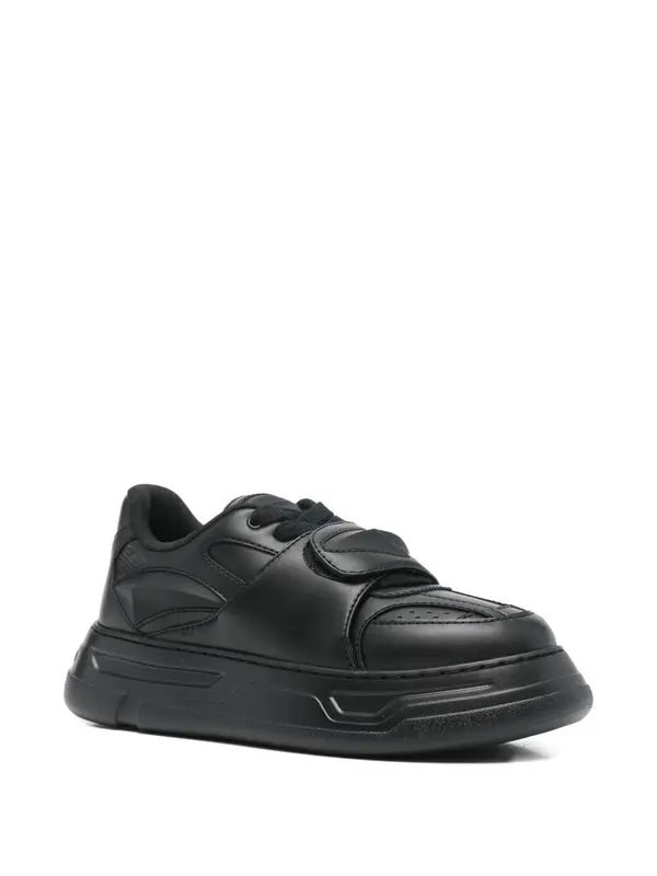 Emporio Armani Leather Sneakers - Black