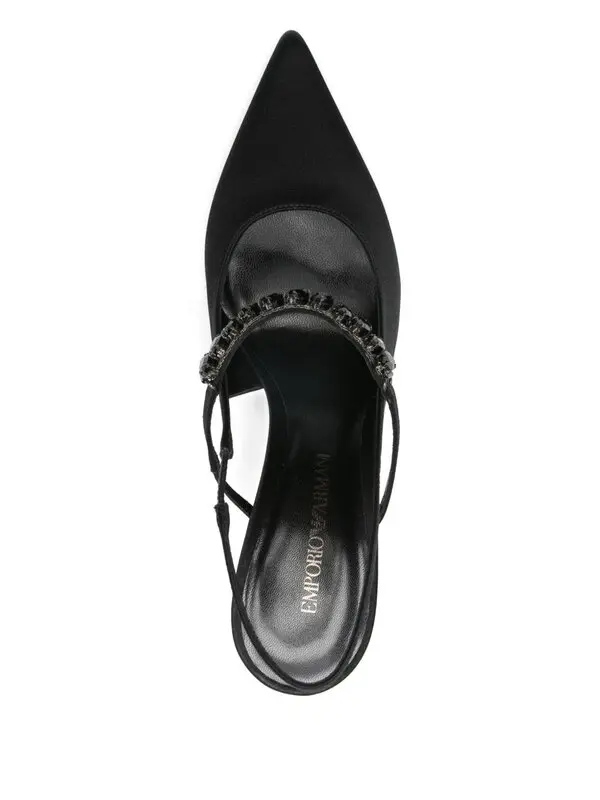 Emporio Armani Satin Slingback Pumps