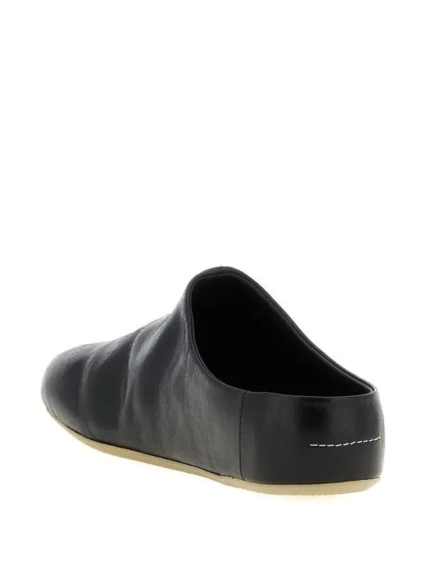 MAISON MARGIELA Leather Slippers - Black