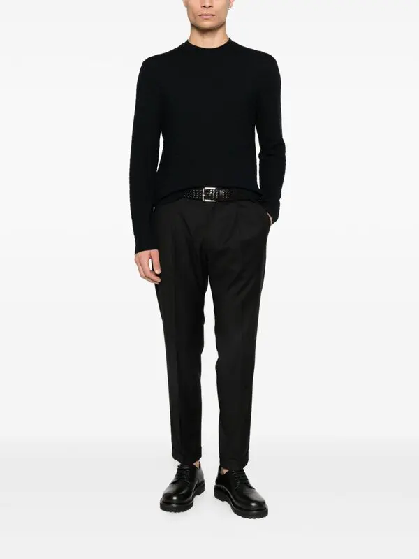 Emporio Armani Wool Crewneck Sweater - Blue