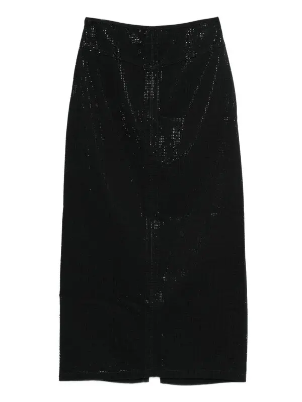 Emporio Armani Studded Long Skirt - Black
