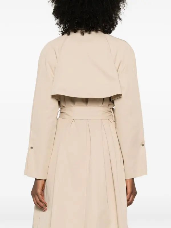 Emporio Armani Cotton Blend Trench Coat - Beige