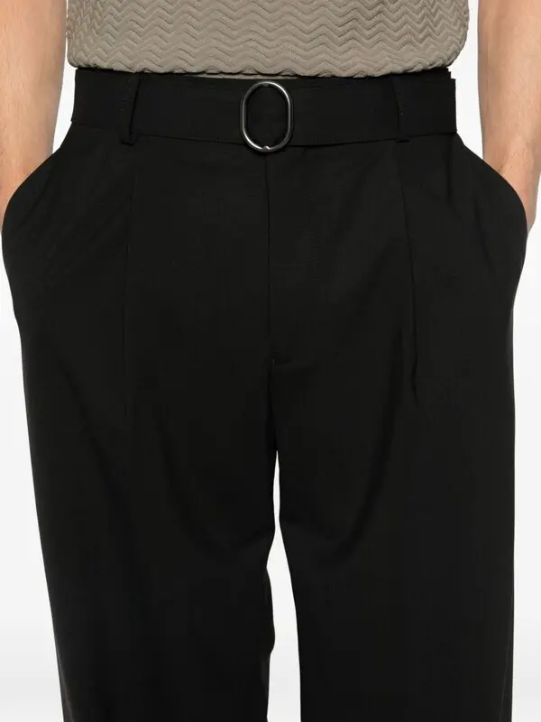 Emporio Armani Wool Trousers - Black