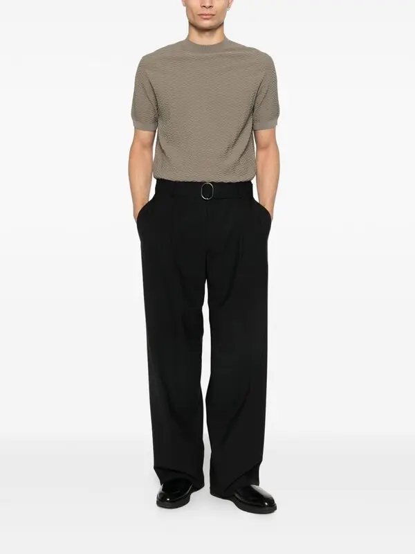 Emporio Armani Wool Trousers - Black