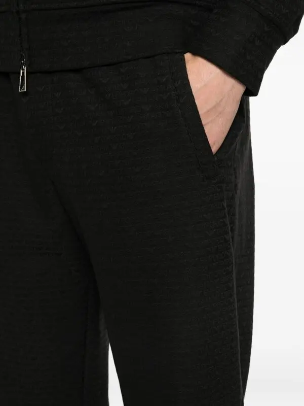Emporio Armani Cotton Blend Sweatpants - Black