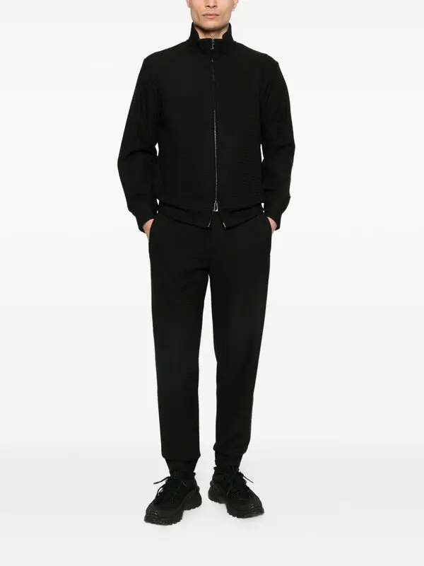 Emporio Armani Cotton Blend Sweatpants - Black