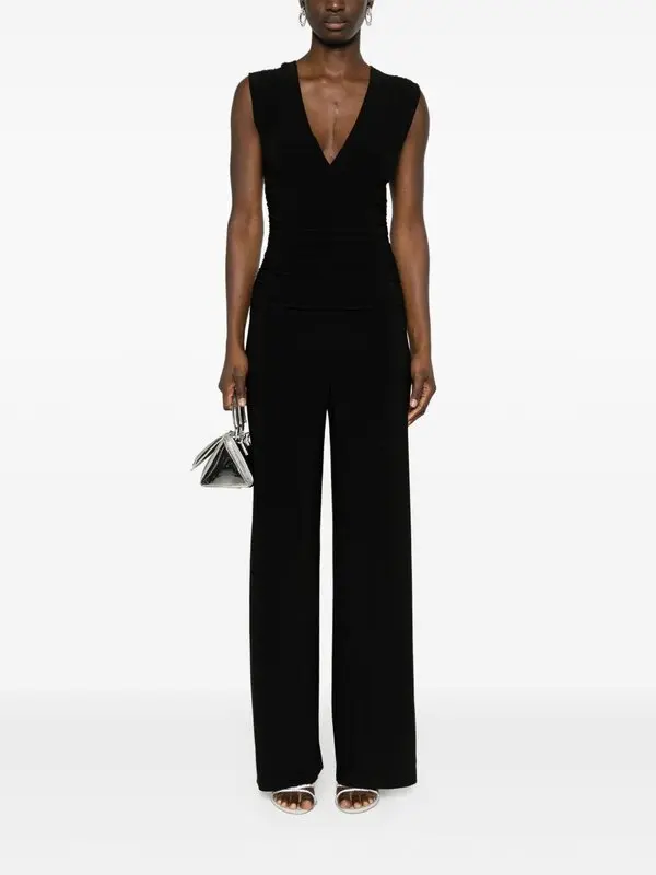 Norma Kamali V-neck Sleeveless Jumpsuit - Black