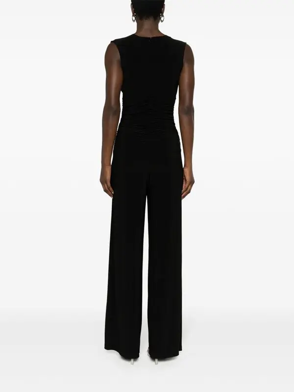 Norma Kamali V-neck Sleeveless Jumpsuit - Black