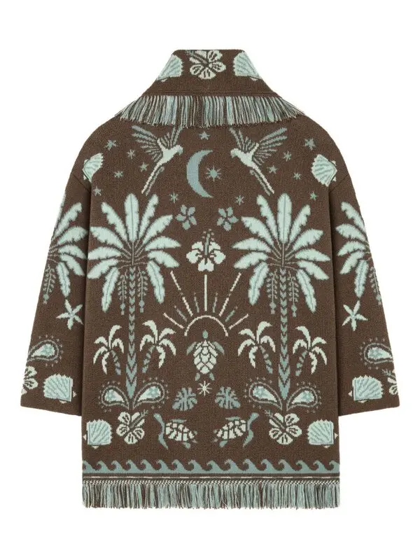 Alanui Wool And Cotton Cardigan - Brown