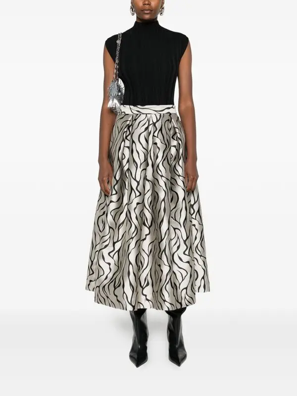 LUNATICA MILANO Printed Midi Skirt