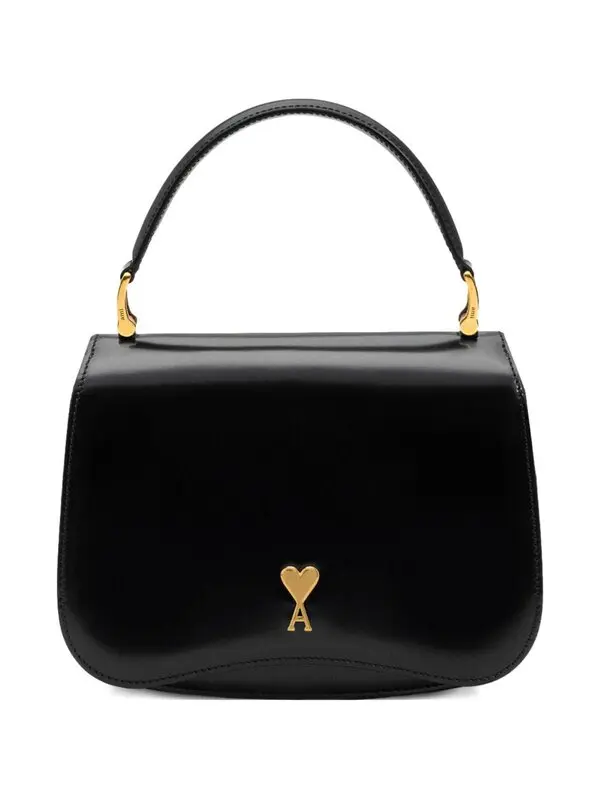 Ami Paris Paris Leather Handbag - Black
