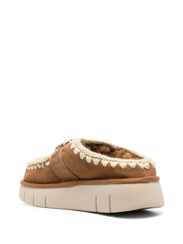 Mou Bounce Clog Slippers - Brown