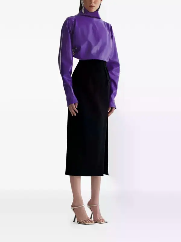 MUGLER High-waisted Slit Skirt