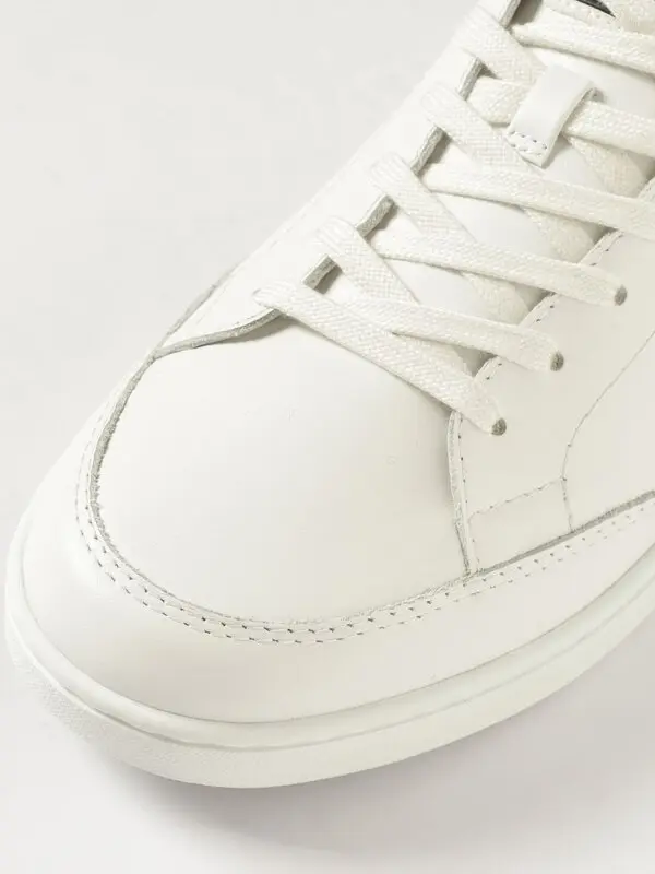 Burberry Vintage Check Low-top Leather Sneakers - White