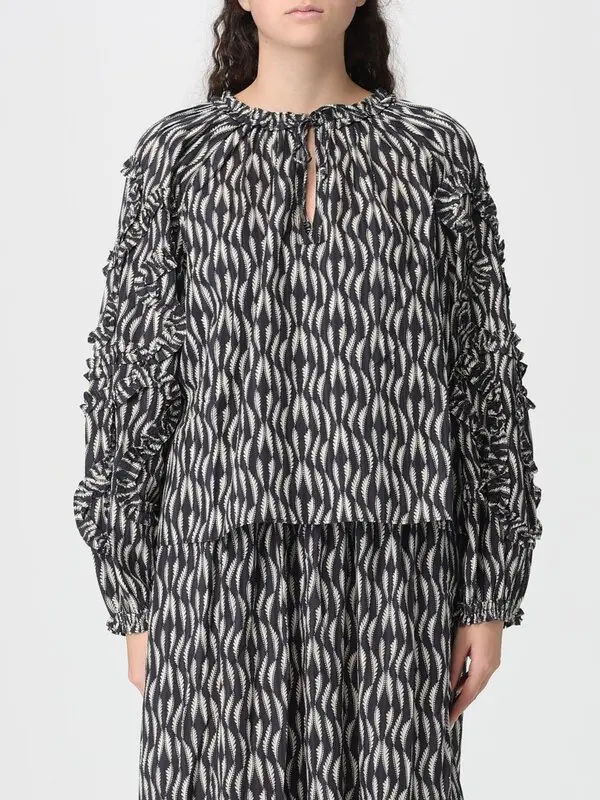 Ulla Johnson Printed Top With Ruffle Detailing