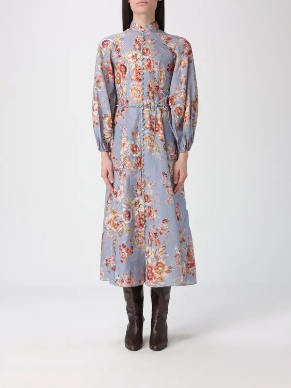 Zimmermann Floral Print Button-up Midi Dress