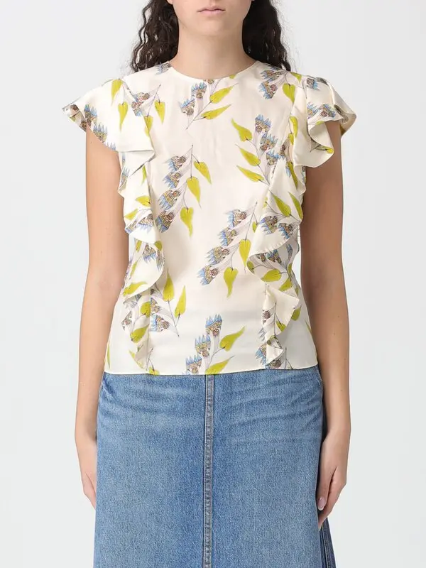 Ulla Johnson Printed Ruffle Top