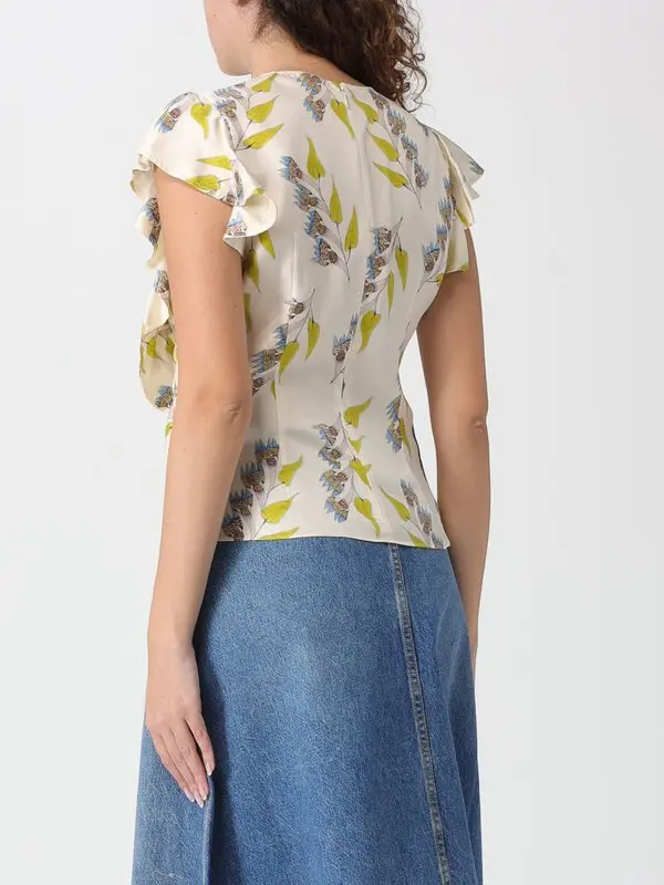 Ulla Johnson Printed Ruffle Top