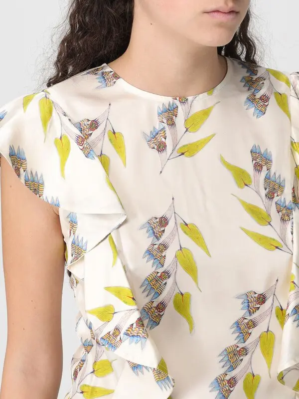 Ulla Johnson Printed Ruffle Top