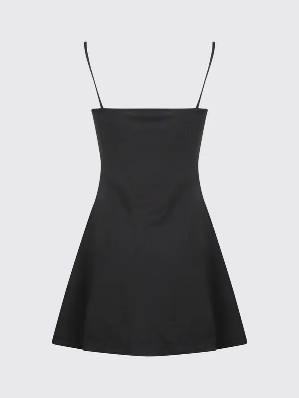DIESEL® Spaghetti Strap Mini Dress With Logo - Black