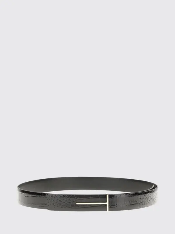 TOM FORD Croc Effect Leather Belt