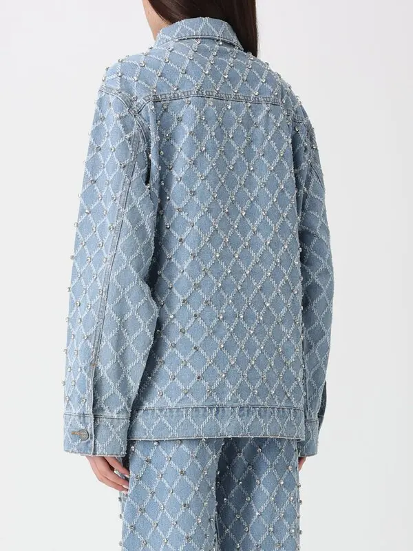 Pinko Embellished Denim Jacket - Blue