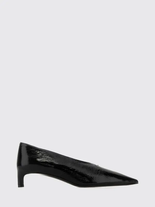 JIL SANDER Patent Leather Pointed Toe Pumps - Black
