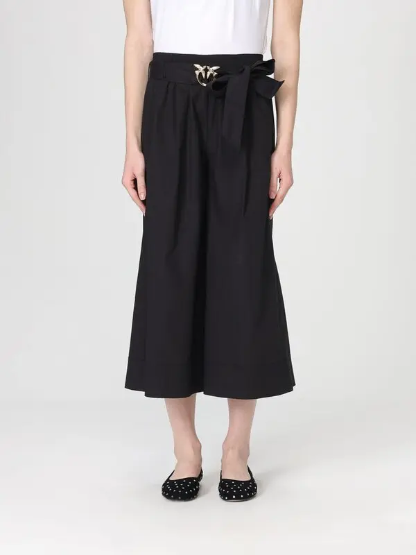 Pinko Wide Leg Belted Culottes - Black