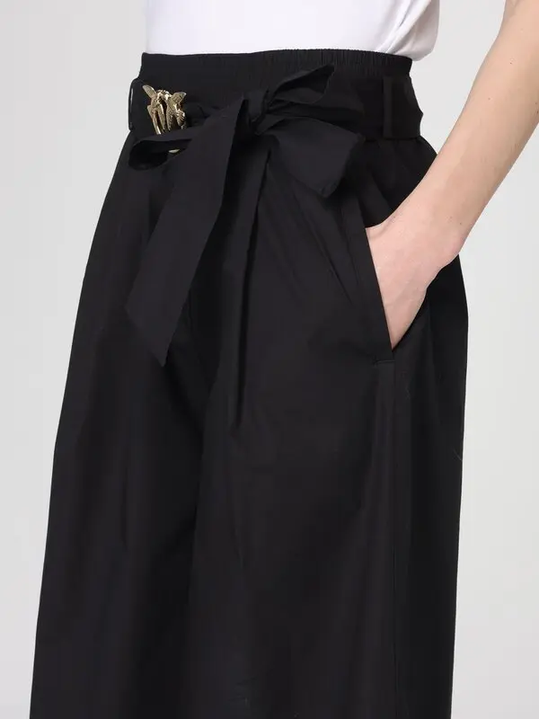 Pinko Wide Leg Belted Culottes - Black