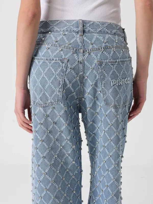 Pinko Embellished Wide-leg Jeans
