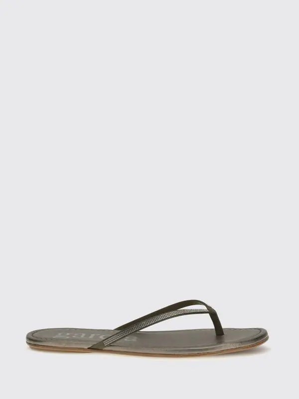 PEDRO GARCIA Embellished Flip Flop Sandals - Black