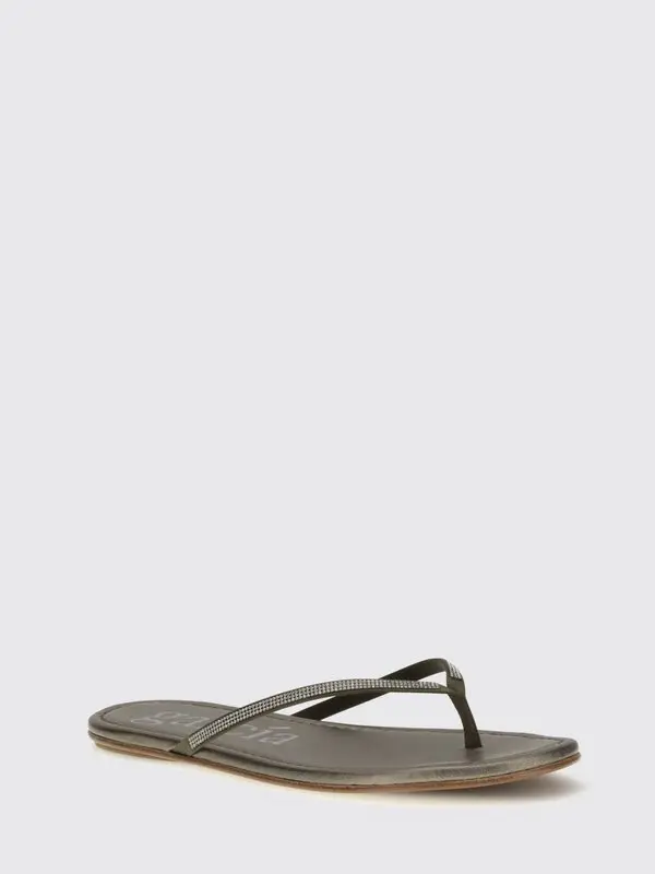 PEDRO GARCIA Embellished Flip Flop Sandals - Black