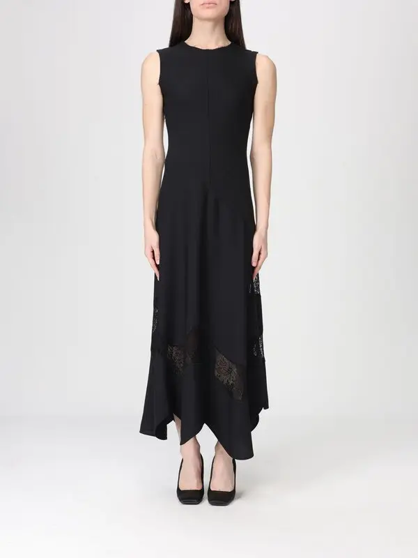 Bite Studios Sleeveless Lace Trimmed Midi Dress