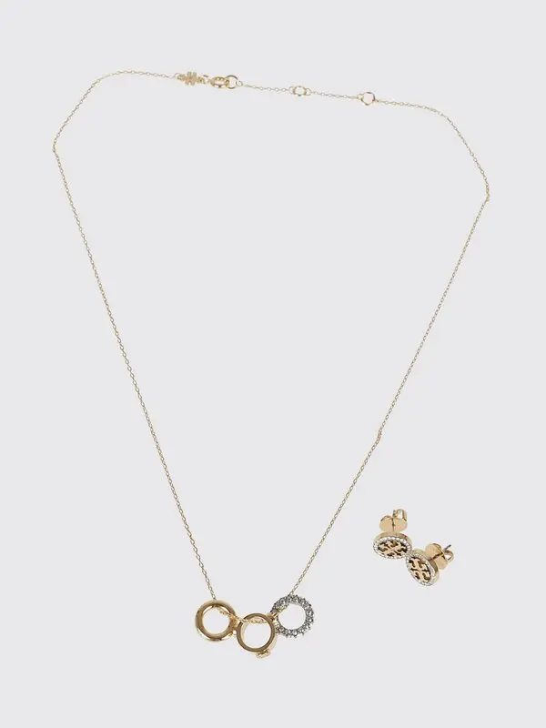 Tory Burch Necklace And Stud Earrings Set - Gold