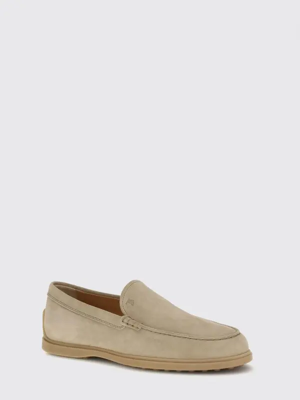 TOD'S Suede Loafers - Ecru